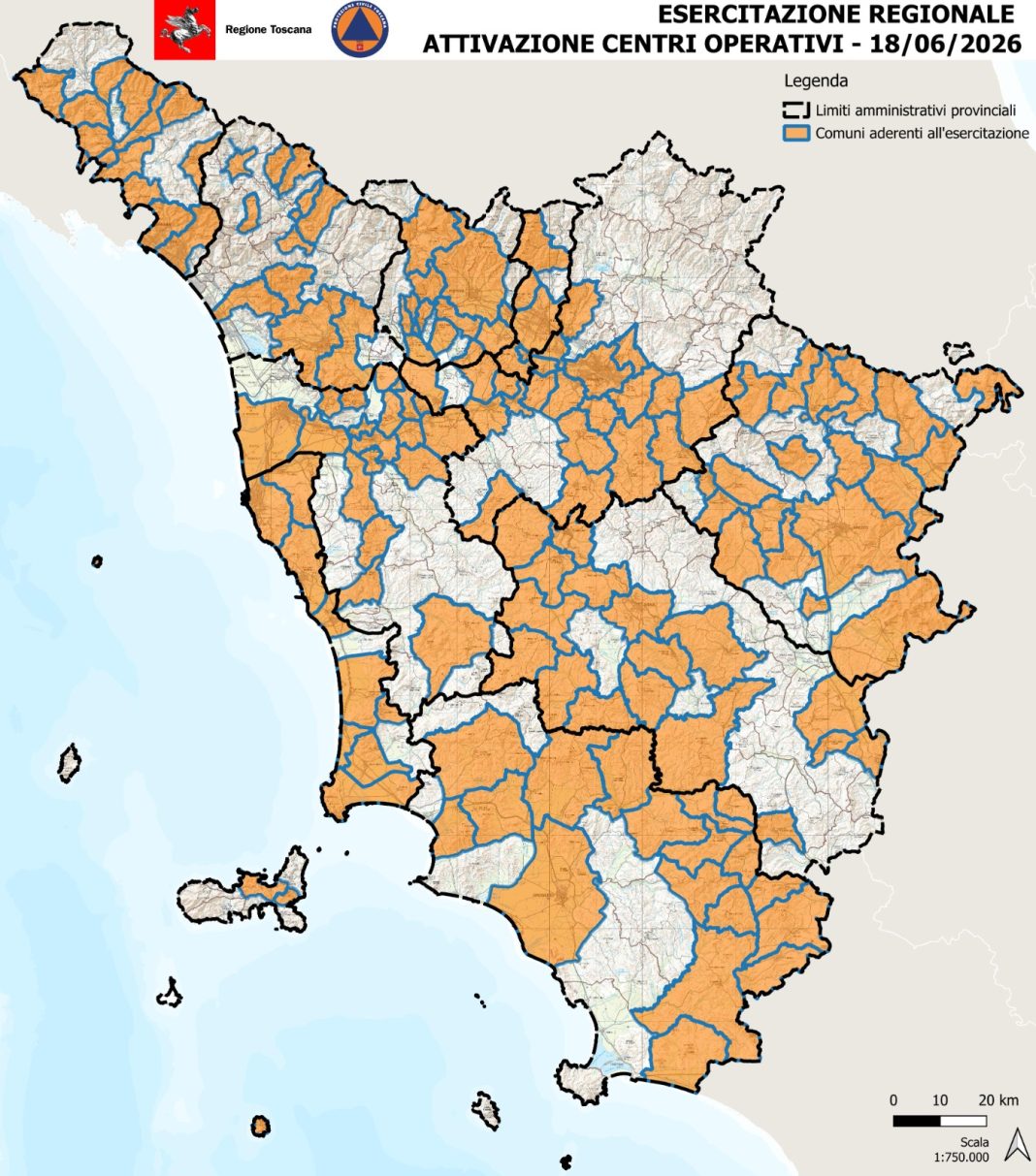 Maxi esercitazione di emergenza meteo in Toscana: coinvolti 146 comuni ...